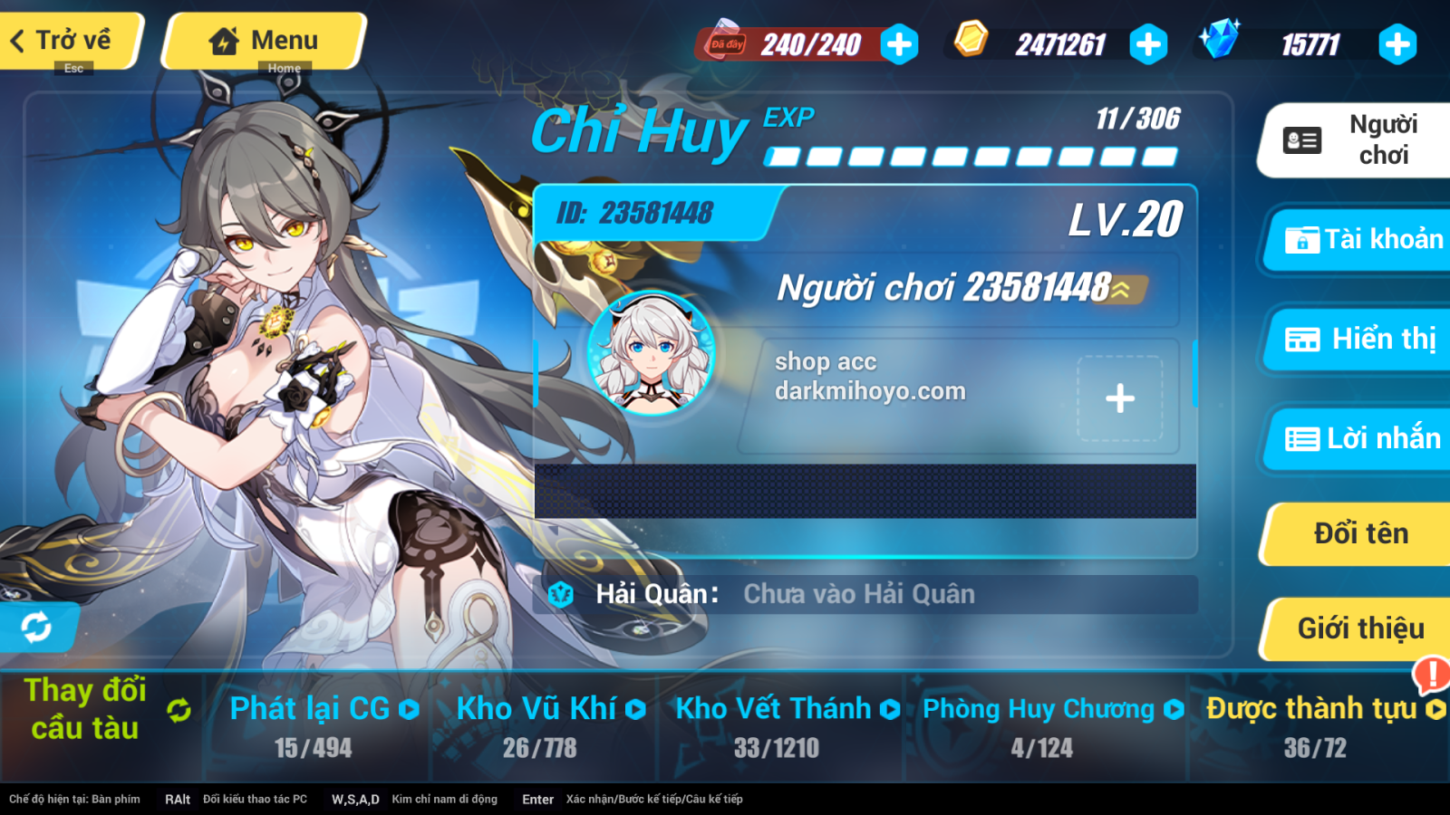 Acc Honkai Impact 3 ID 6588 - Shop Honkai impact 3, Honkai star rail, Zenless Zone Zero - Honkai ...